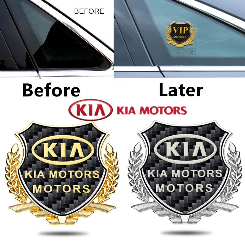 Car Logo Emblem Badge Chrome Sticker 3D Metal Carbon Fiber Car Body ...