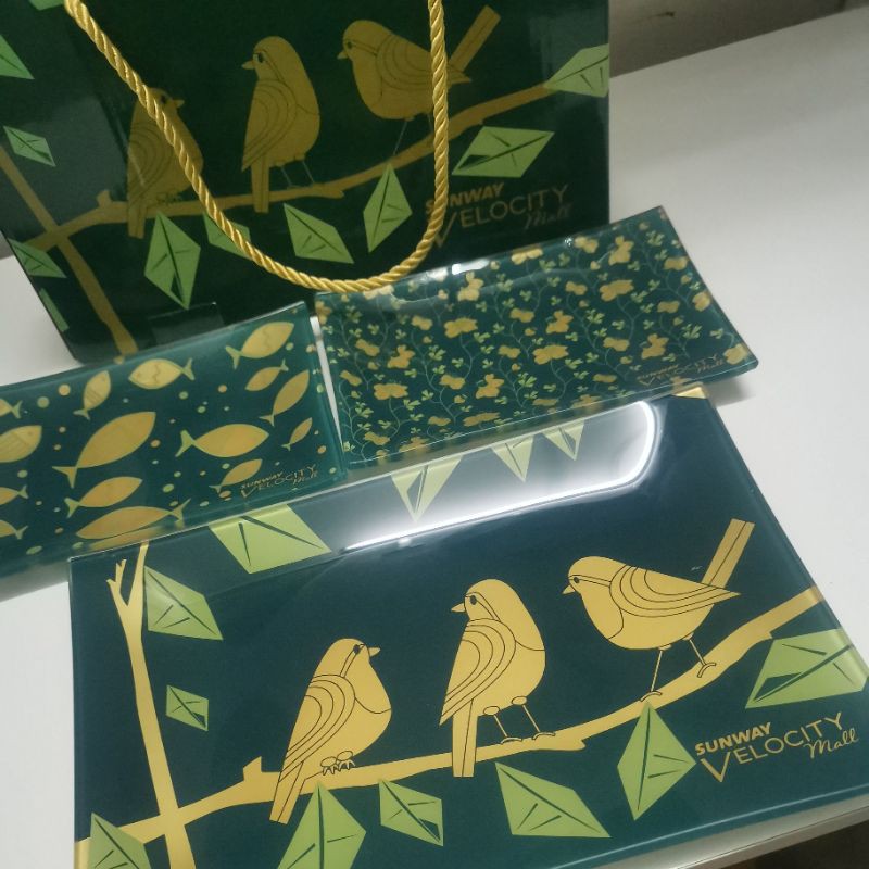 sunway velocity mall 2021 hari raya glass plate set | Shopee Singapore