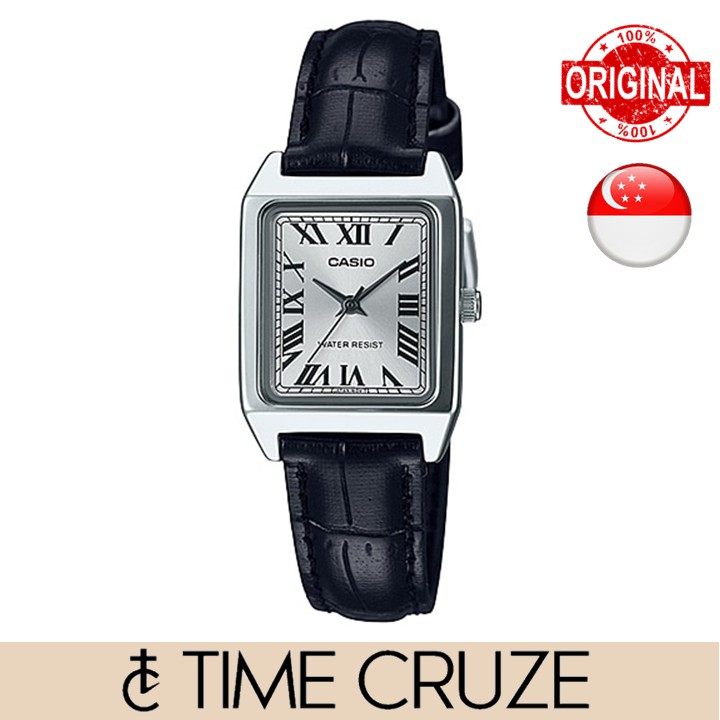 [Time Cruze] Casio LTP-V007 Black Leather Women Watch LTP-V007L-7B1UDF LTP-V007L-7B1 LTPV007L ...