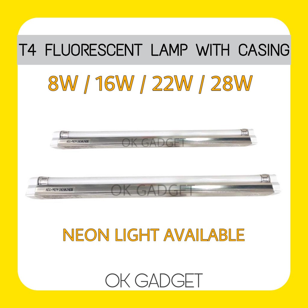 New T4 LED Tube Light Complete Set With Casing energy saving Same as T5 ...