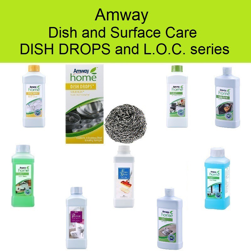 Amway LOC Multi purpose cleaner, disinfectant cleaner, dish drop, scrub ...