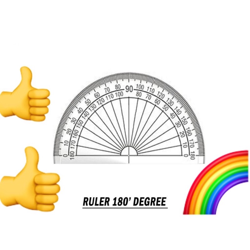Transparent 180 Degree Protractor Ruler / Semi Circle Measuring Angles ...