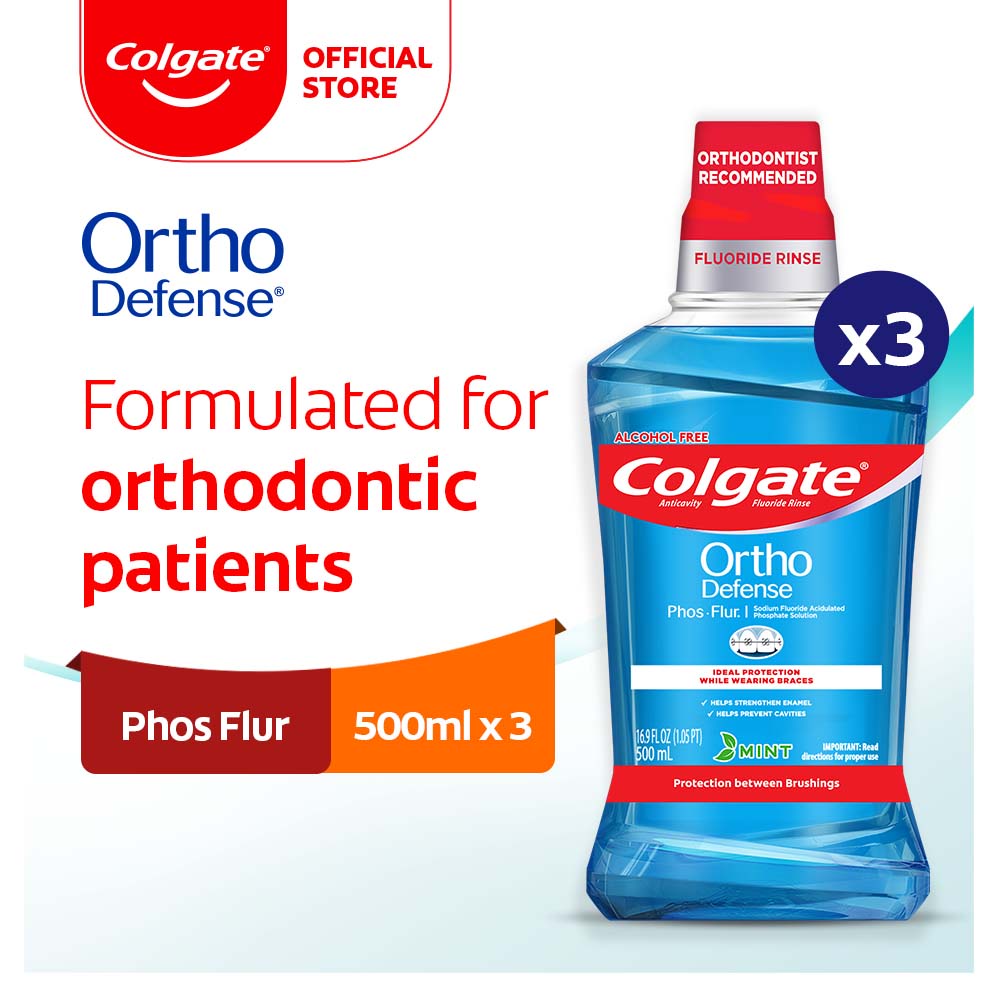 Colgate Ortho Defense Mouthwash 500ml [Bundle of 3] Value Deal ...