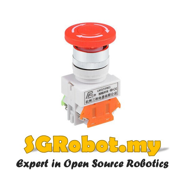 Emergency Stop Mushroom Head Push Button Switch | Shopee Singapore