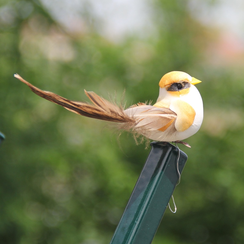 Artificial Decorative Birds Feather Mini Bird Decorative Fake Birds for ...
