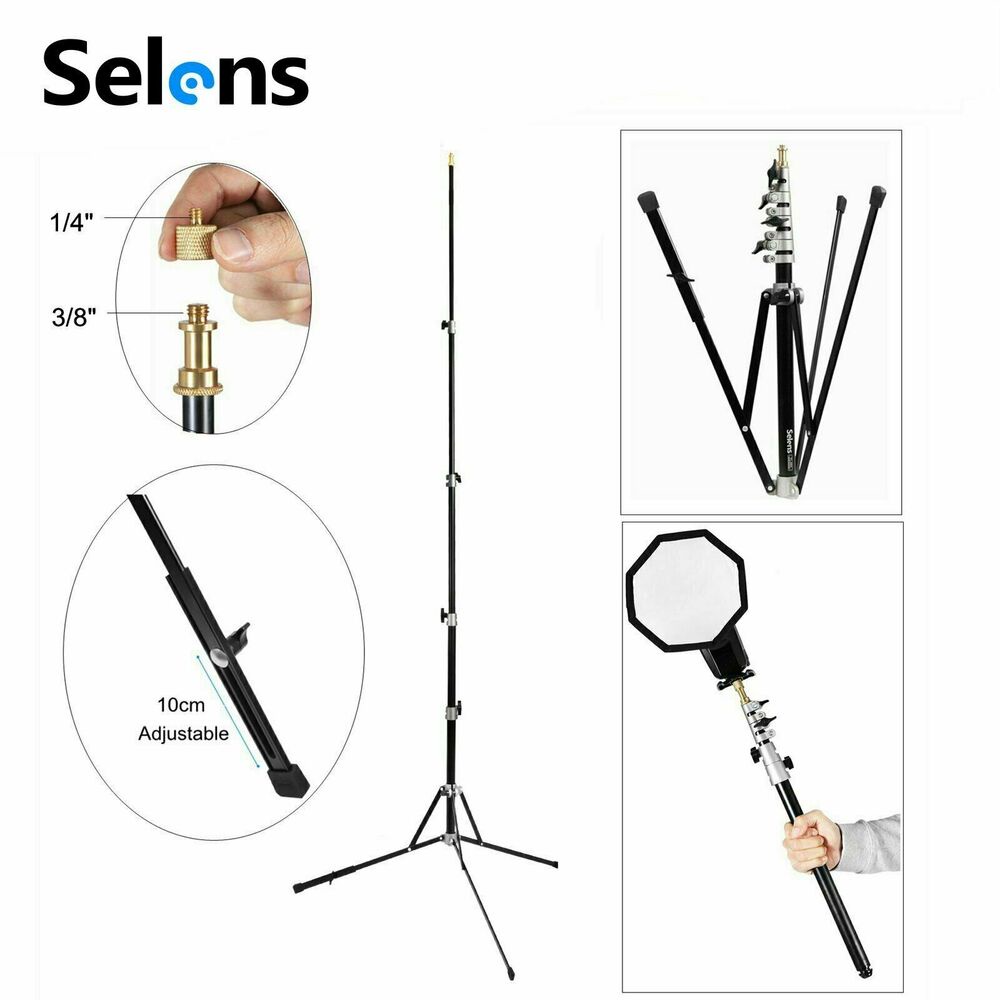 Selens Tripod 240cm Multifunction Stand Adjustable Portable Light Stand ...