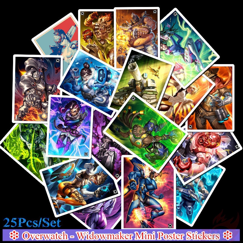 Overwatch - Widowmaker Mini Poster Stickers 25Pcs/Set Games OW Luggage ...