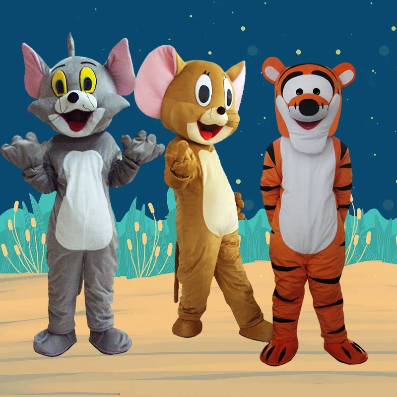 Cat and Mouse Mascot Cosplay Costume Suit Adult Men Women Role Play Fun ...