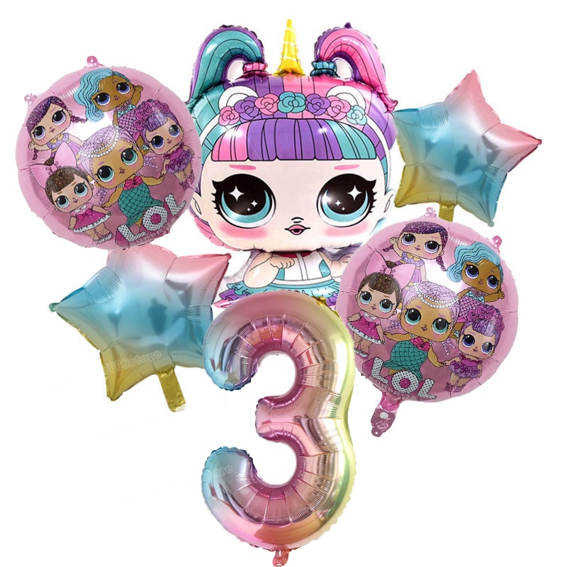 Lol Surprise Dolls Balloons Set Girls Birthday Party Decoration ...