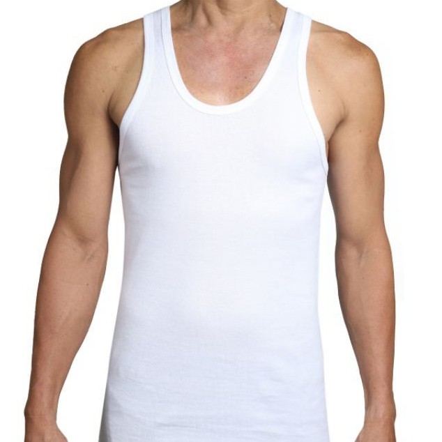 Brute Men's Sando Pure Cotton White (Singles) | Shopee Singapore