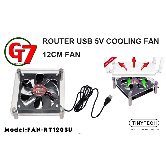 TINYTECH USB 5V COOLING FAN FOR ROUTER TVBOX MODEM / CCTV / HDD / CPU ...