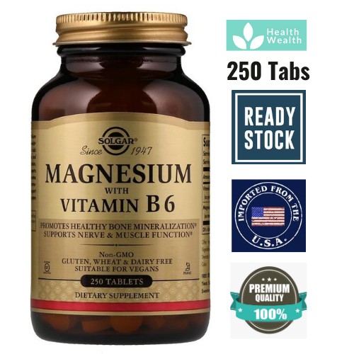 Magnesium, with Vitamin B6, 250 Tablets (Imported from US) | Shopee ...