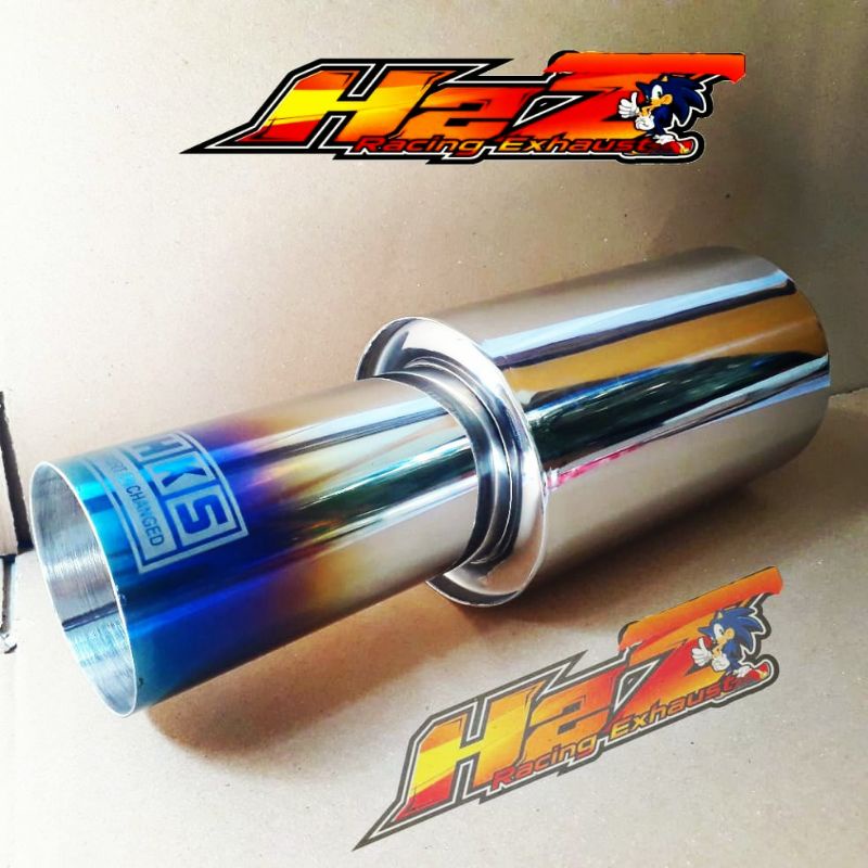 Hks PLONG STAINLESS Blue Racing Car Exhaust AVANZA XENIA JAZZ BRIO ...