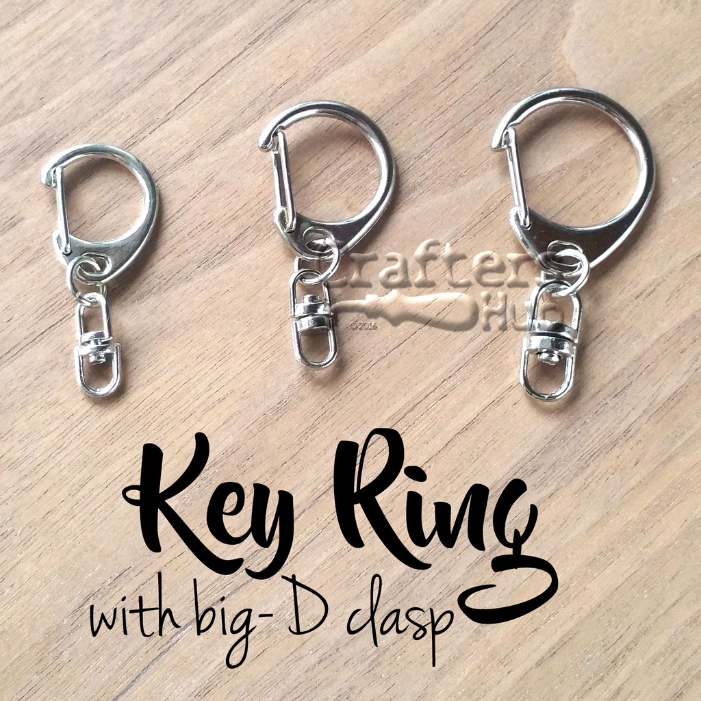 Key Ring / Keychain / Big D Clasp + Swivel Connector / DIY Keychains ...