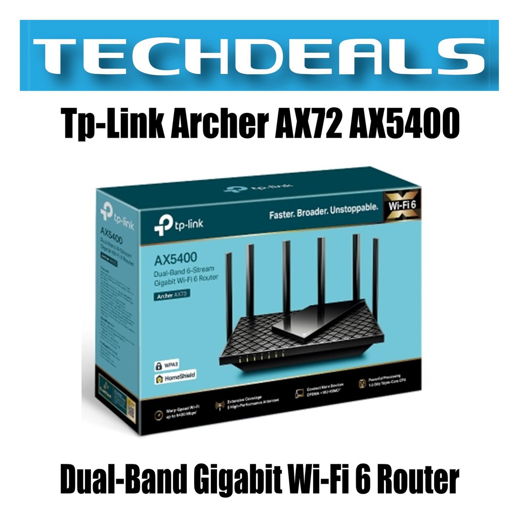 Tp-Link Archer AX72 AX5400 Dual-Band Gigabit Wi-Fi 6 Router | Shopee ...