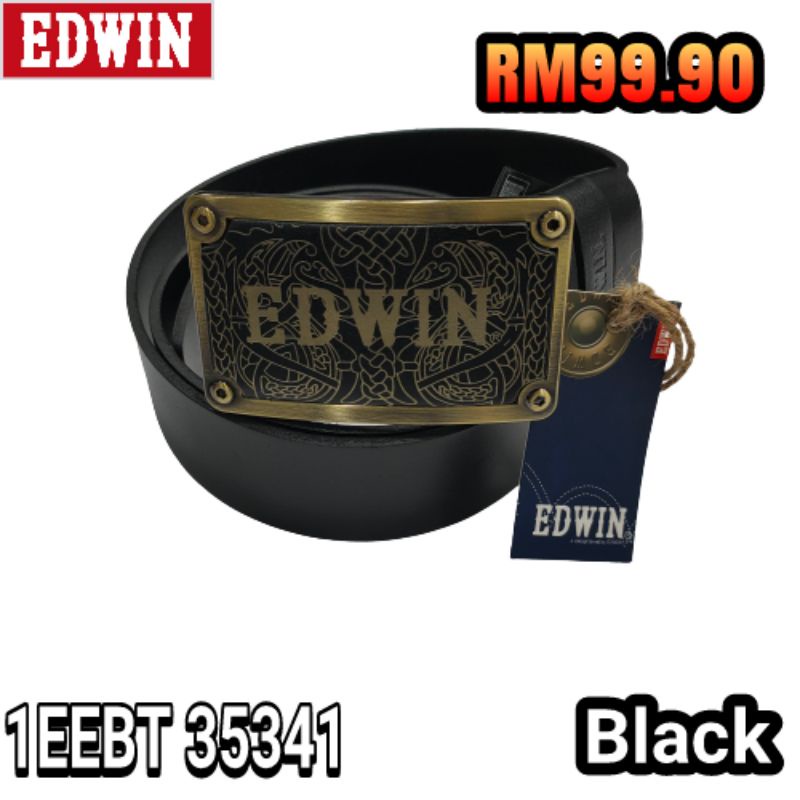 EDWIN Leather Belt Leather 45MM EEBT 35341 | Shopee Singapore