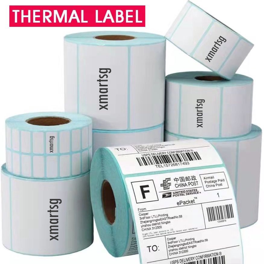 Premium Self Adhesive Thermal Label Sticker Label Roll | Shopee Singapore