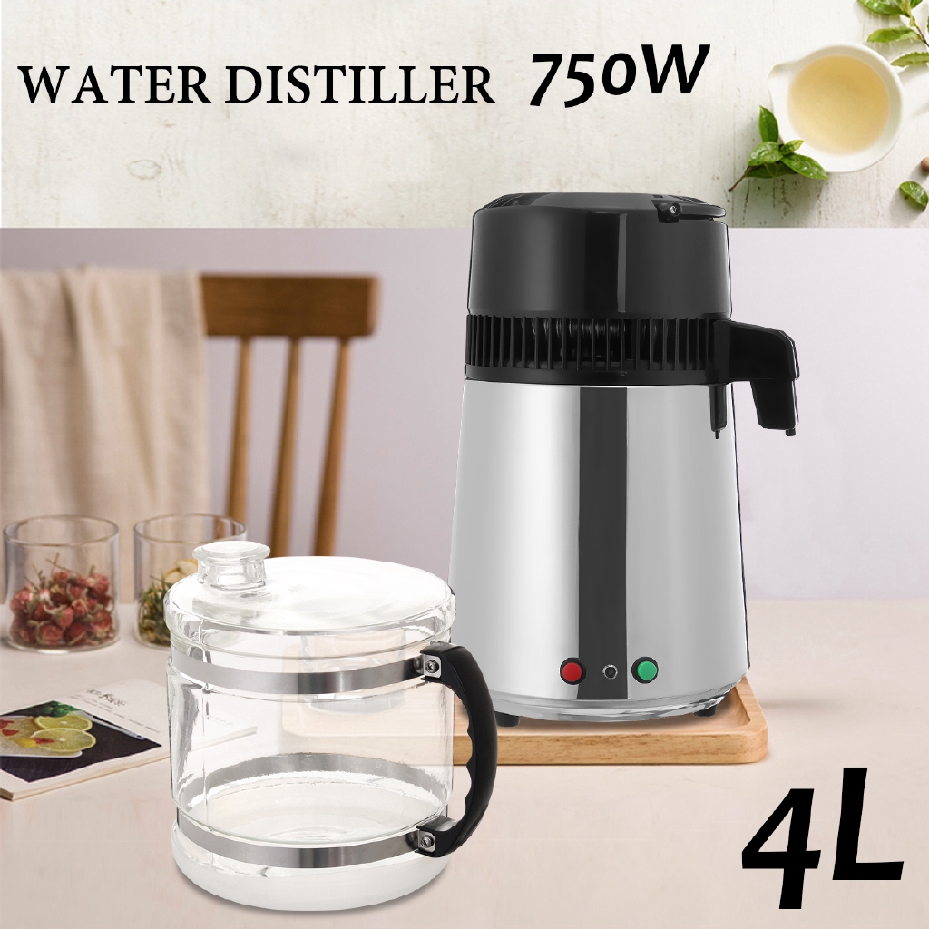 Stainless Steel Distilled Water Machine Two-button Water Filter 4L With ...