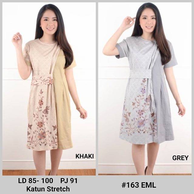 Batik Dress 163 EML | Shopee Singapore