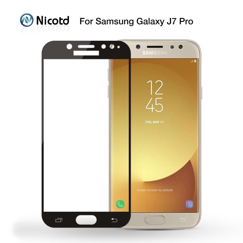 Samsung Galaxy J7 Pro Tempered Glass Full Screen Protector | Shopee ...