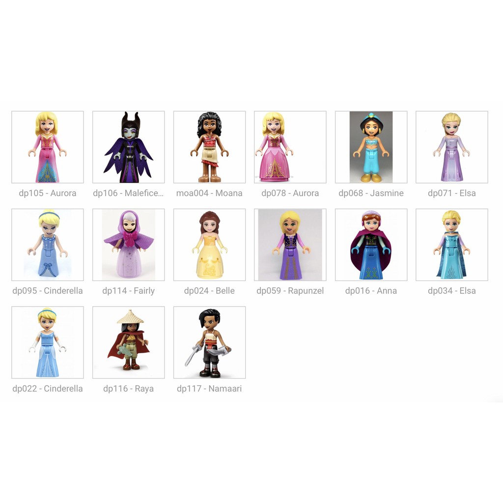 [KBG] Lego Minifigure - Disney Princess Collection | Shopee Singapore