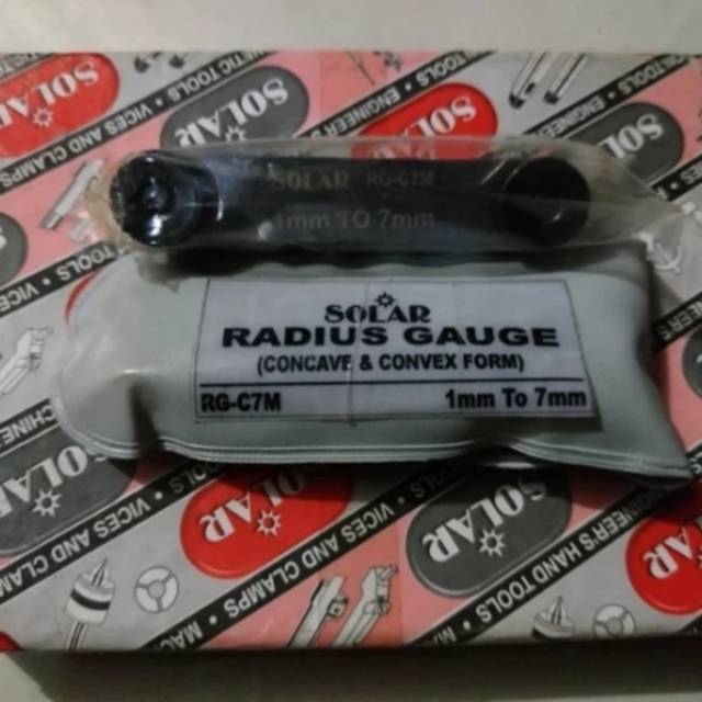 Radius Gauge SOLAR Mall Radius Gauge RG-C7M Radius Gauge 1-7mm | Shopee ...