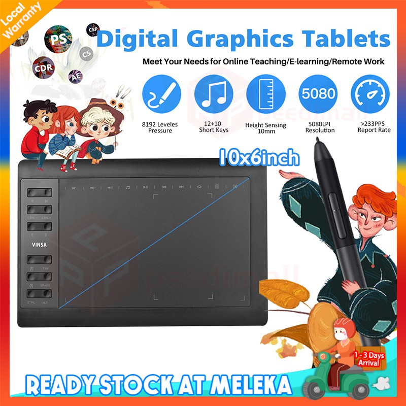 Digital Graphics Drawing Tablet Art Painting Board Digital Tablet with ...