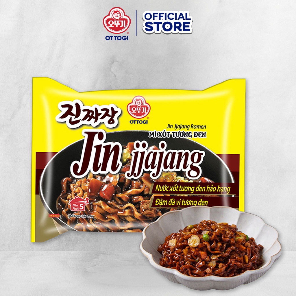 Jin Jjajang Ramen Otoki noodles mixed with black bean sauce 135g pack ...