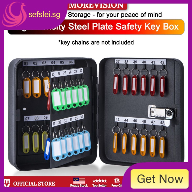 Key Box Password Lock Metal Organizer Keys Holder Safety Storage Wall ...