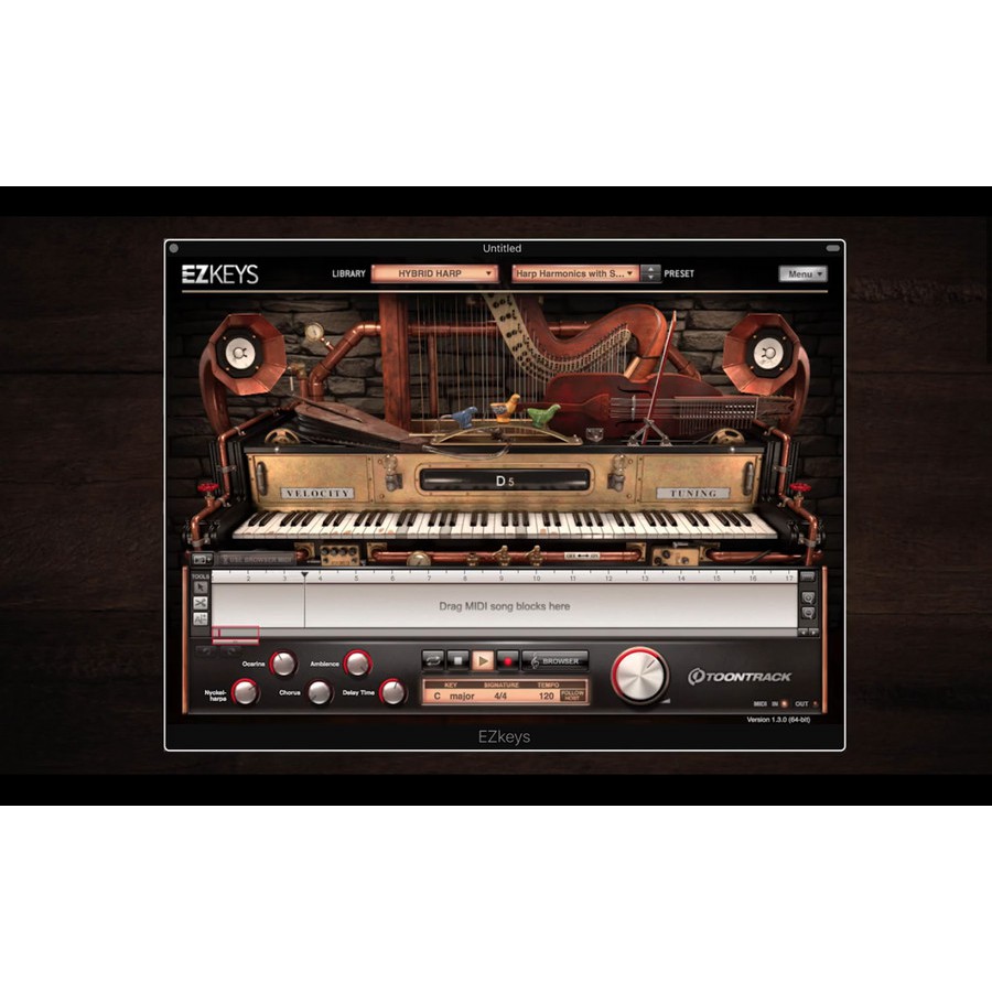 Toontrack EZkeys Hybrid Harp Plug-in (vsti virtual piano instrument ...