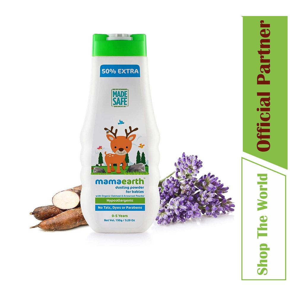 Mamaearth Diaper Anti-Rash Dusting Baby Powder with Organic Oatmeal and ...
