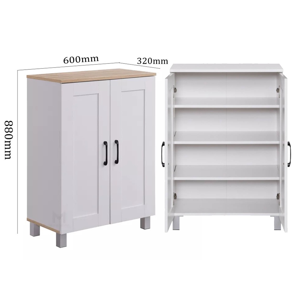 Living Mall HEMNES 2/3/4 Doors Shoe Cabinet / Multi Function Shoe Rack ...