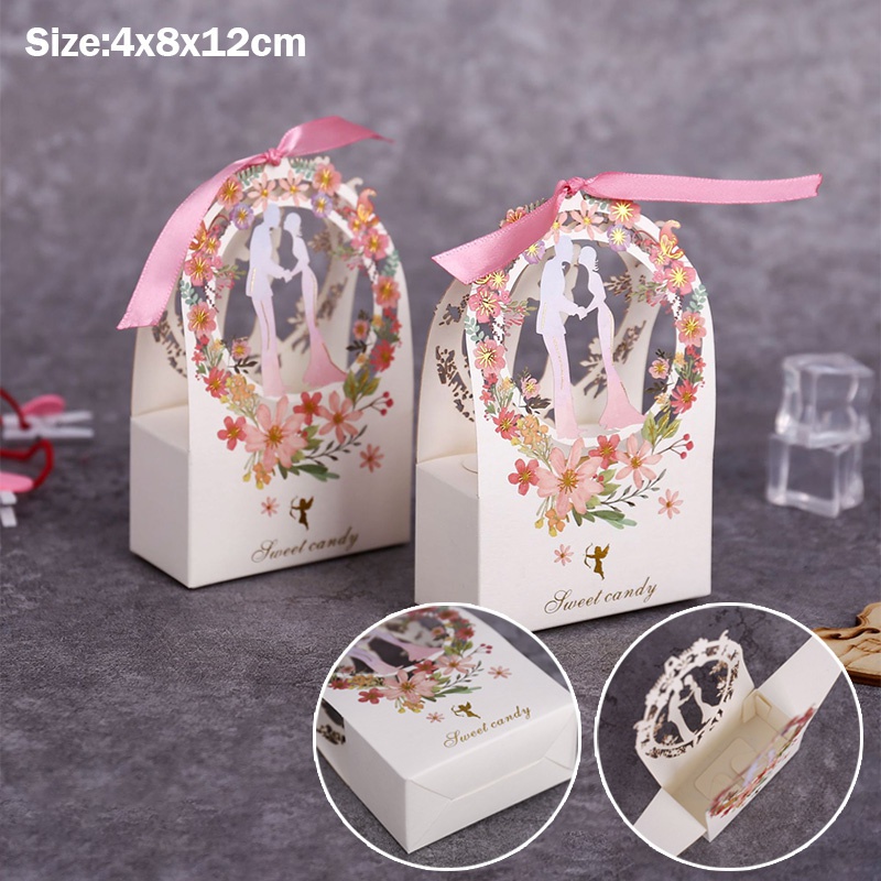 10pcs Valentine's Day Gift Box Packaging Wedding Sweet Candy Bride ...