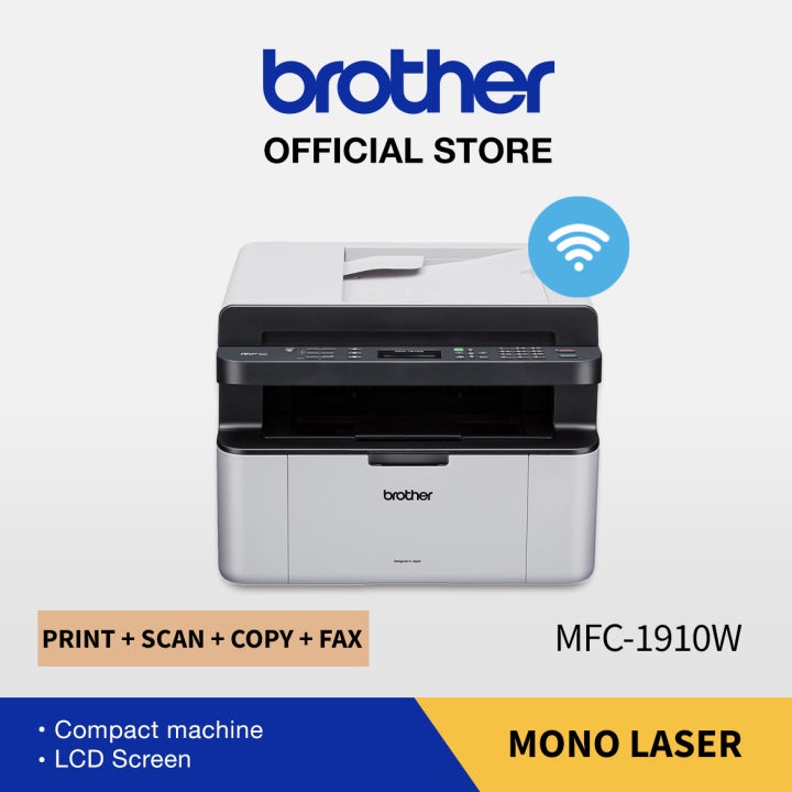 Brother MFC-1910W All in One Wireless Mono Laser Printer | Compact ...