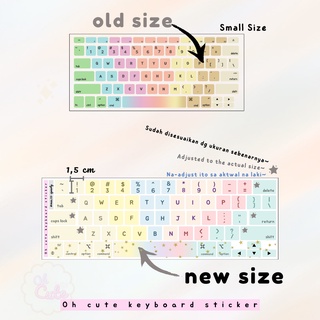 Qwerty Keyboard Sticker for Macbook Aesthetic Palette Color Vinyl ...