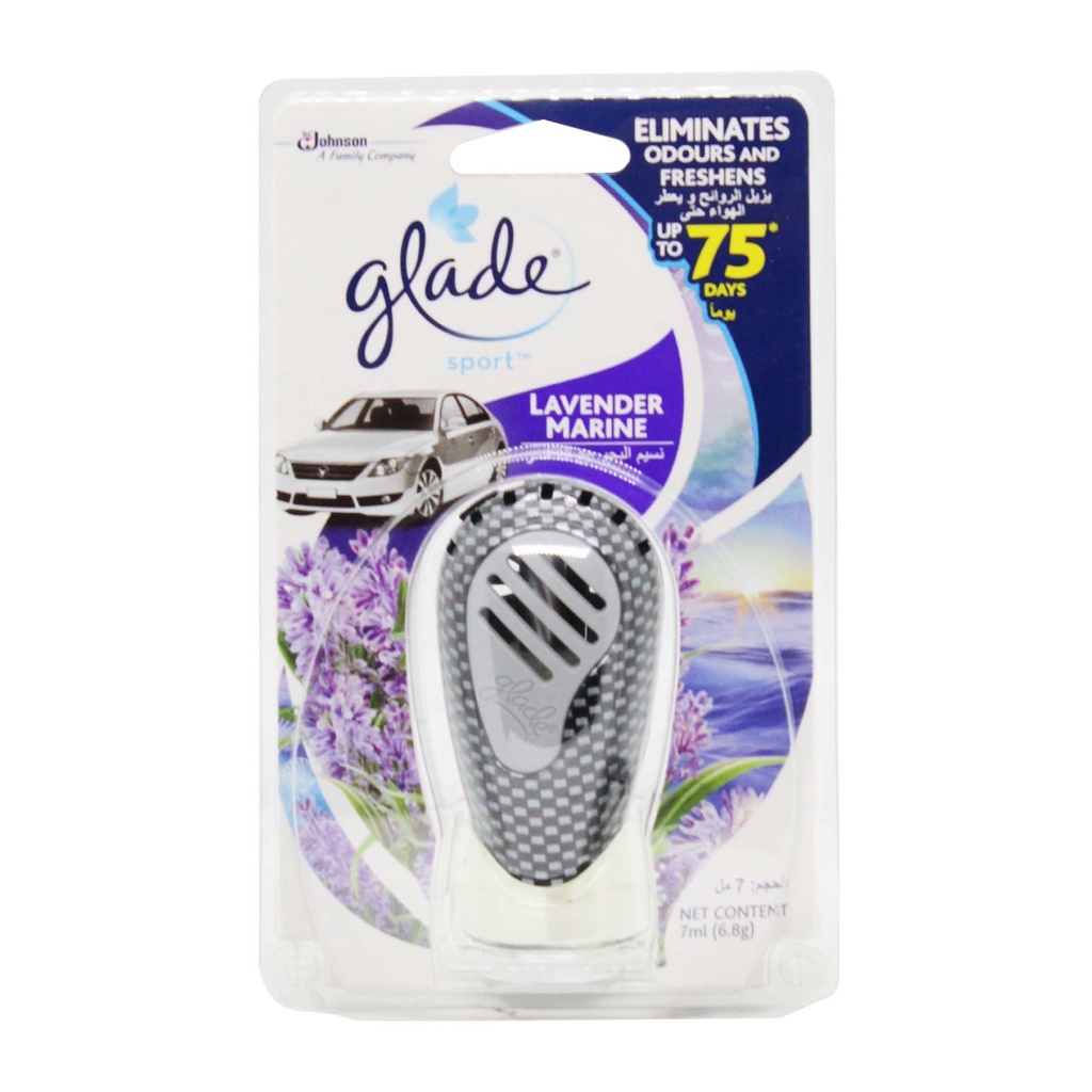 Glade Sport Car Air fragrances Starter Kit Lavender Marine (7ml ...