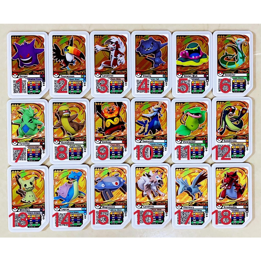 Pokemon Gaole Part.3 Full Set 3 Powerful Monsters Scannable N | Shopee ...