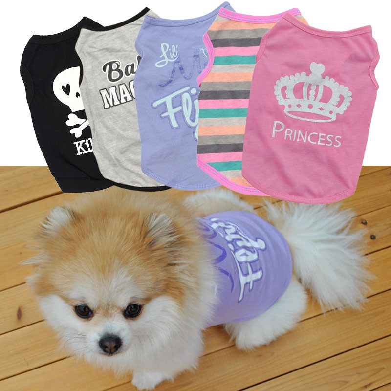 Summer Dog Cat Clothes Small Pet Dog Shirt Clothing Vest Shirt Pet ...