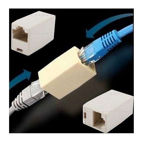 RJ45 Female to Female Ethernet LAN Network Cat5 Extension Adapter Cable ...