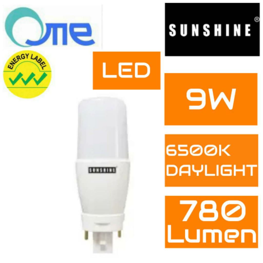 SUNSHINE-LED PL Tube 9w G24d | E27 Daylight 6500k | Shopee Singapore