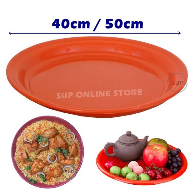 Plastic Round Serving Tray/ Dulang Plastik Bulat / Round Plastic Plate ...