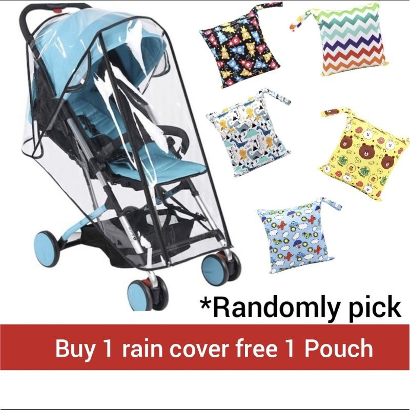 🇸🇬 baby stroller baby pram rain cover can use as dust cover | Shopee ...