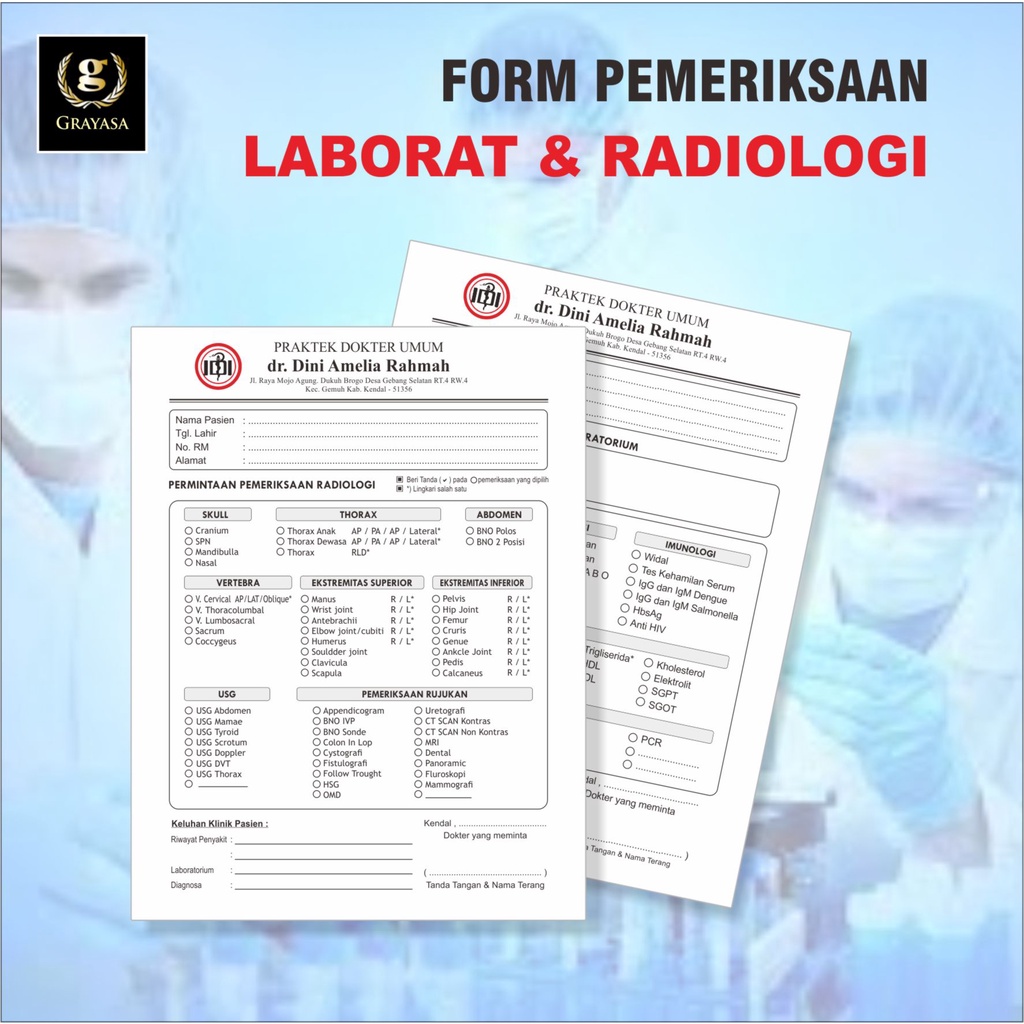 Laboratory Examination Form, Radiology Examination Form | Shopee Singapore