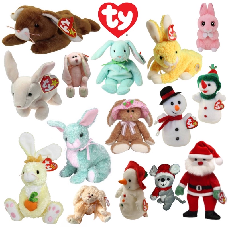 TY Doll Beanies Babies Classic Rabbit Child Ghost Halloween Santa ...
