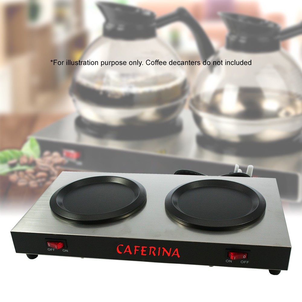 CAFERINA Coffee Warmer Dual Electric Hot Plate 176W Kitchen Appliances ...