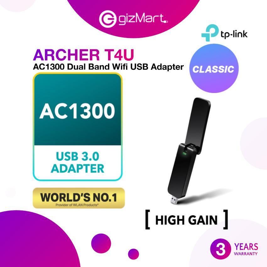 TP-Link Archer T4U AC1300(2.4Ghz+5Ghz) USB 3.0 Wifi MU-MIMO Wireless ...