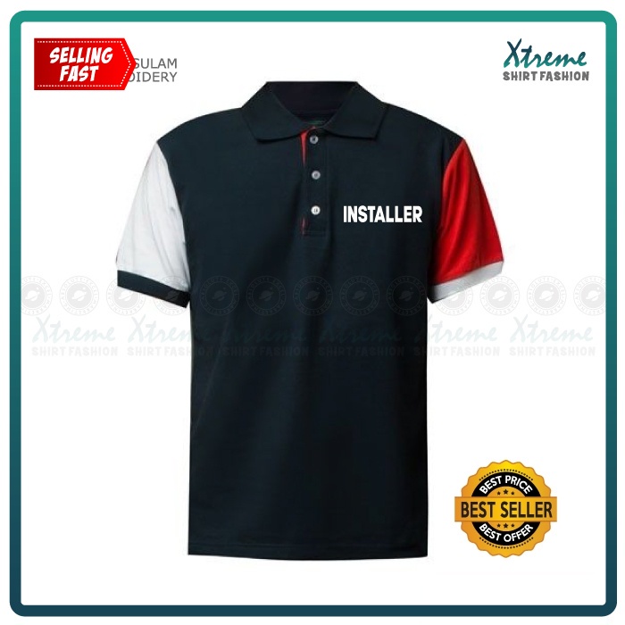 G Polo T Shirt Sulam Installer Repair Event Baju Lelaki Office Install ...
