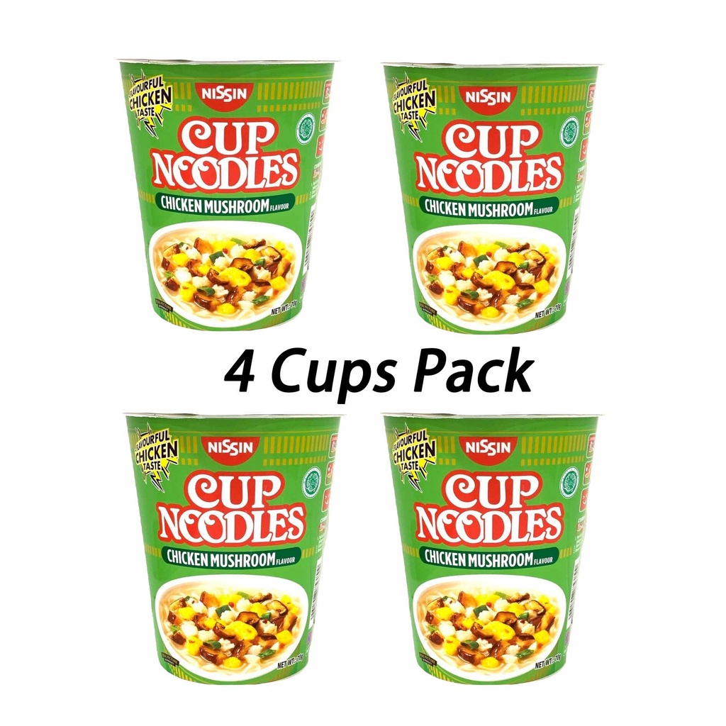 Nissin Cup Noodles - Chicken Mushroom (HALAL) 70G (Bundle of 4 Cups ...