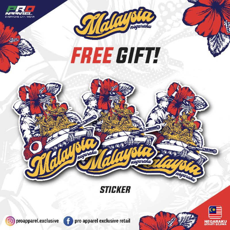 STIKER MERDEKA EXCLUSIVE PRO APPERAL | Shopee Singapore