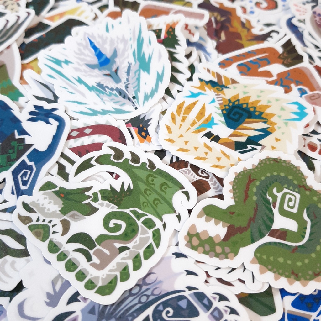 Monster Hunter World Stickers (Elder Dragons/Collab Monsters) | Shopee ...